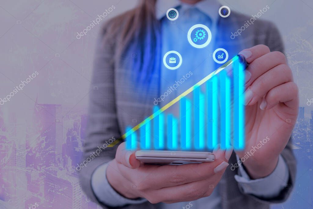 Línea de Ilustración Con Flecha Flecha Progresando Avanzando Hacia ...