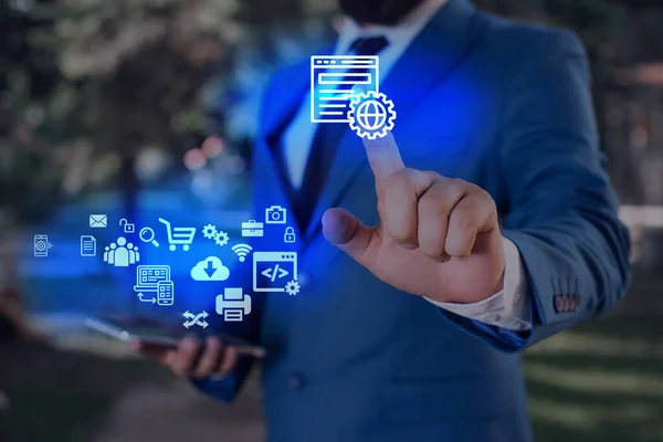 Information Computerization With Infographic Elements And Flat Icons ...