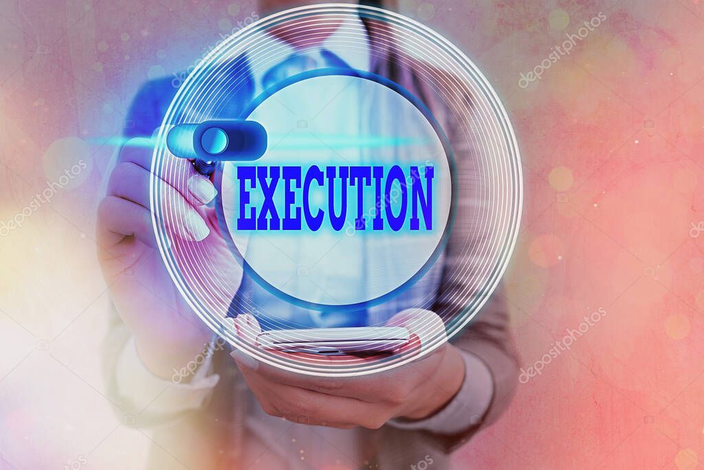 Escritura a mano Escritura de texto Ejecución. Concepto que significa ...