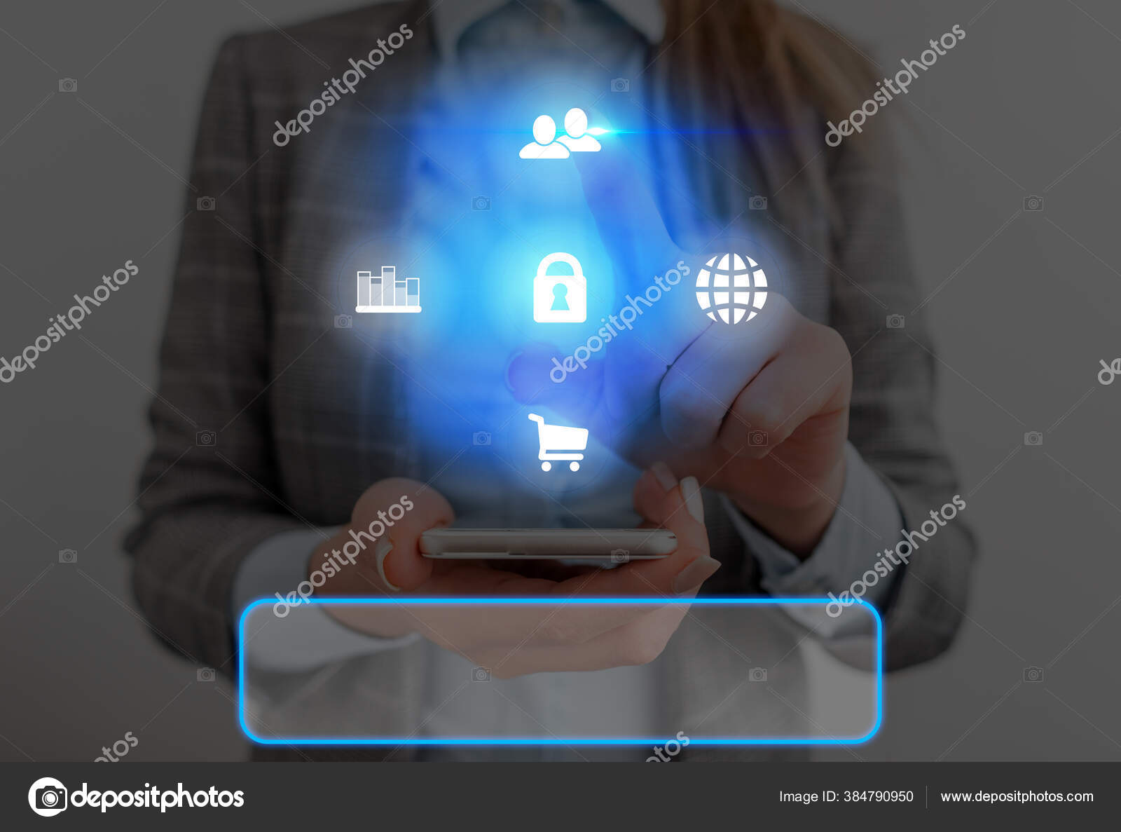 Information Computerization With Infographic Elements And Flat Icons ...