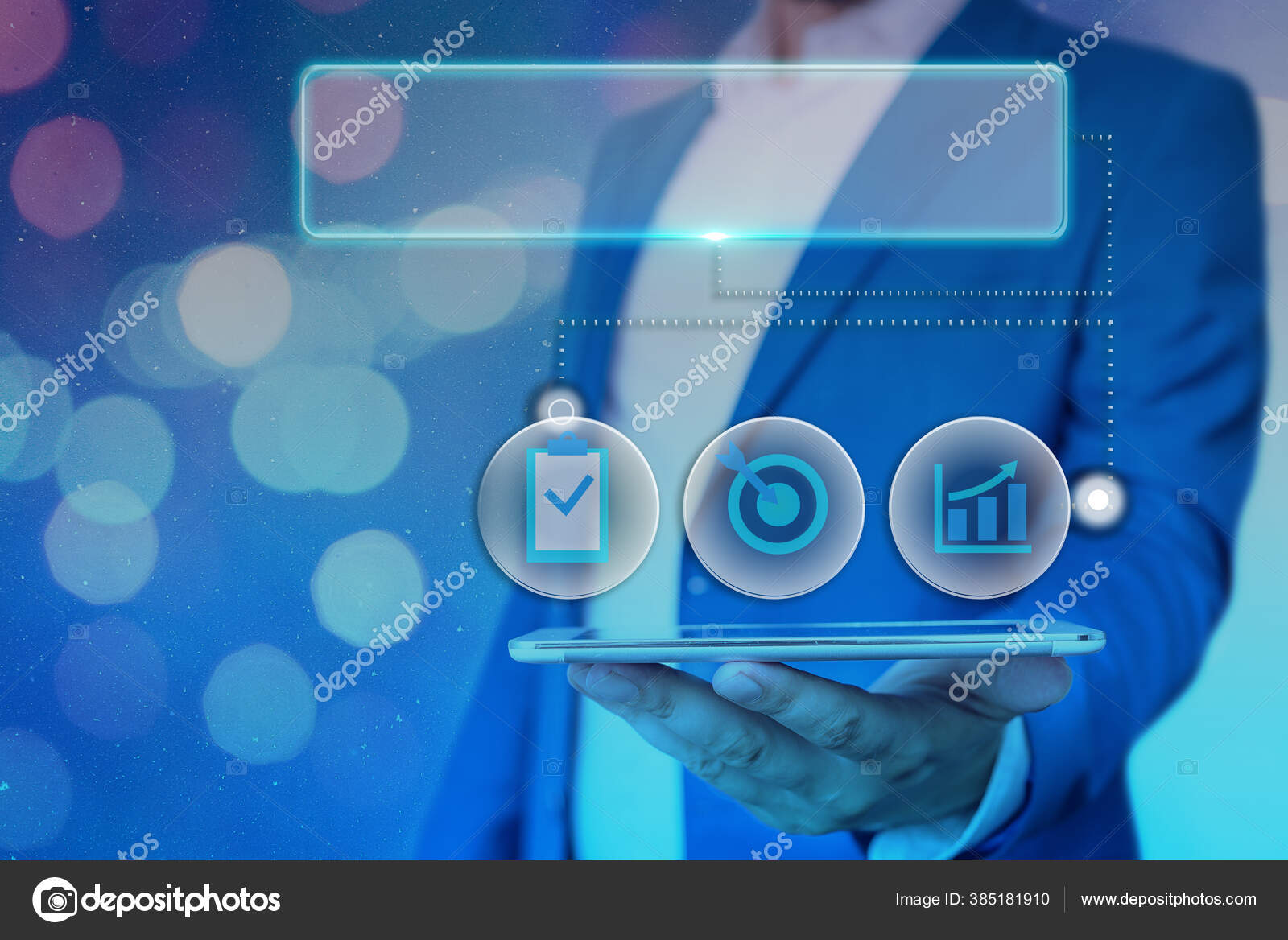 Information Computerization With Infographic Elements And Flat Icons ...