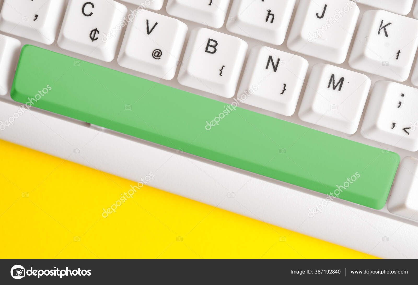 Business Concept With Notes And Pc Keyboard. Colourfull Pc Mock Up ...