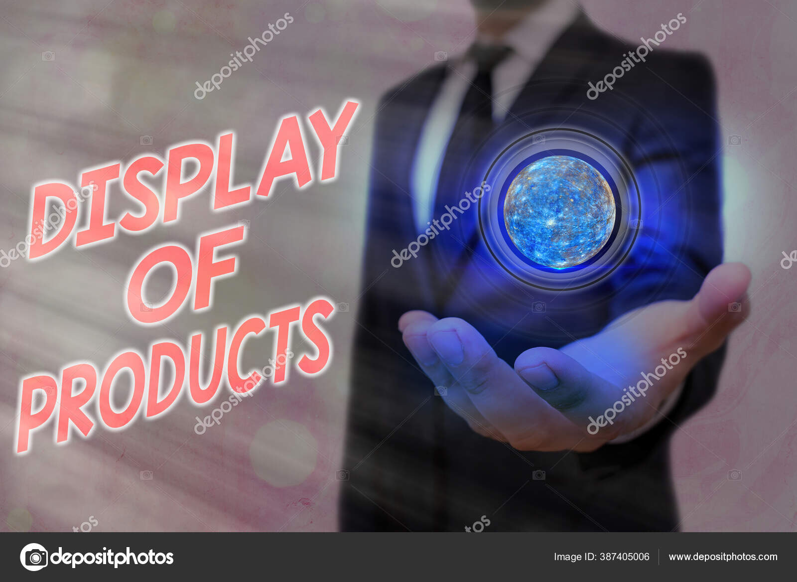 Word writing text Display Of Products. Business concept for advertise ...