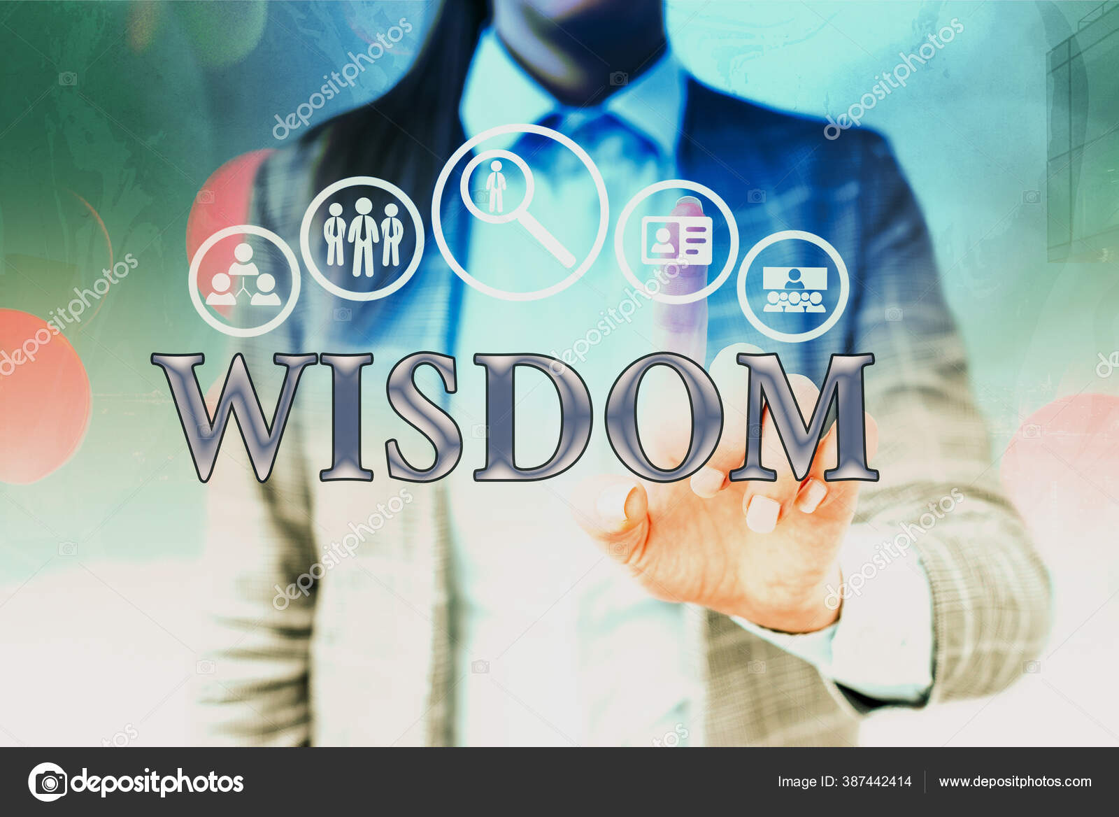 Handwriting text writing Wisdom. Concept meaning body of knowledge and ...