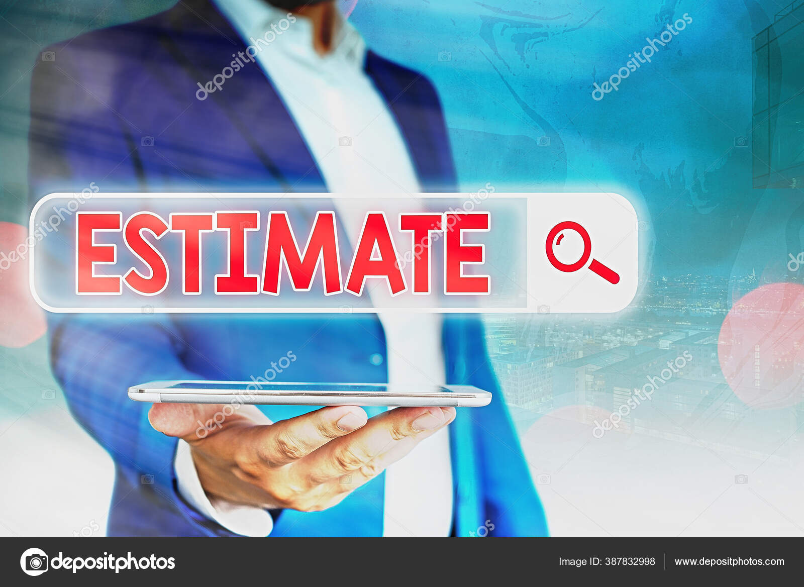 Handwriting text Estimate. Concept meaning calculate or assess ...