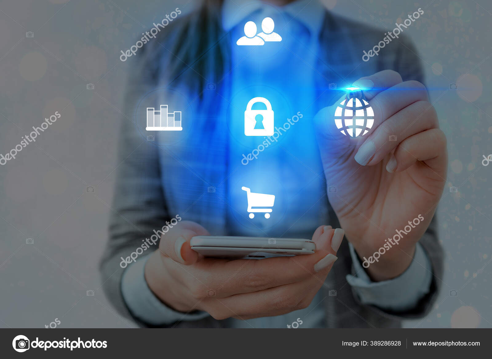 Information Computerization With Infographic Elements And Flat Icons ...