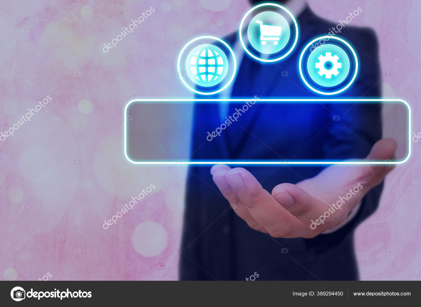 Information Computerization With Infographic Elements And Flat Icons ...
