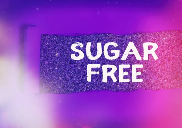 Word writing text Sugar Free. Business concept for do not contain sugar ...