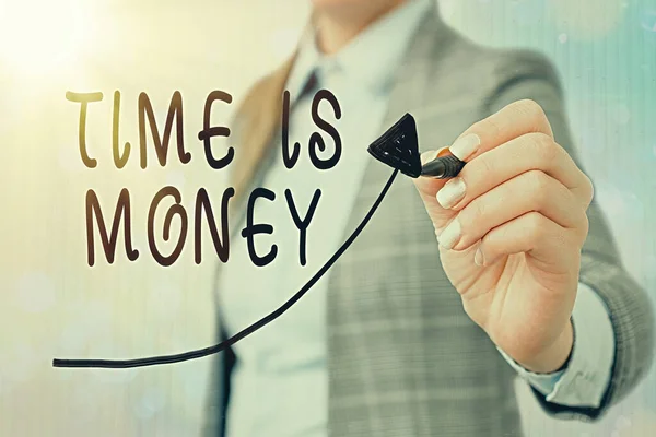 Conceptual hand writing showing Time Is Money. Business photo text to ...