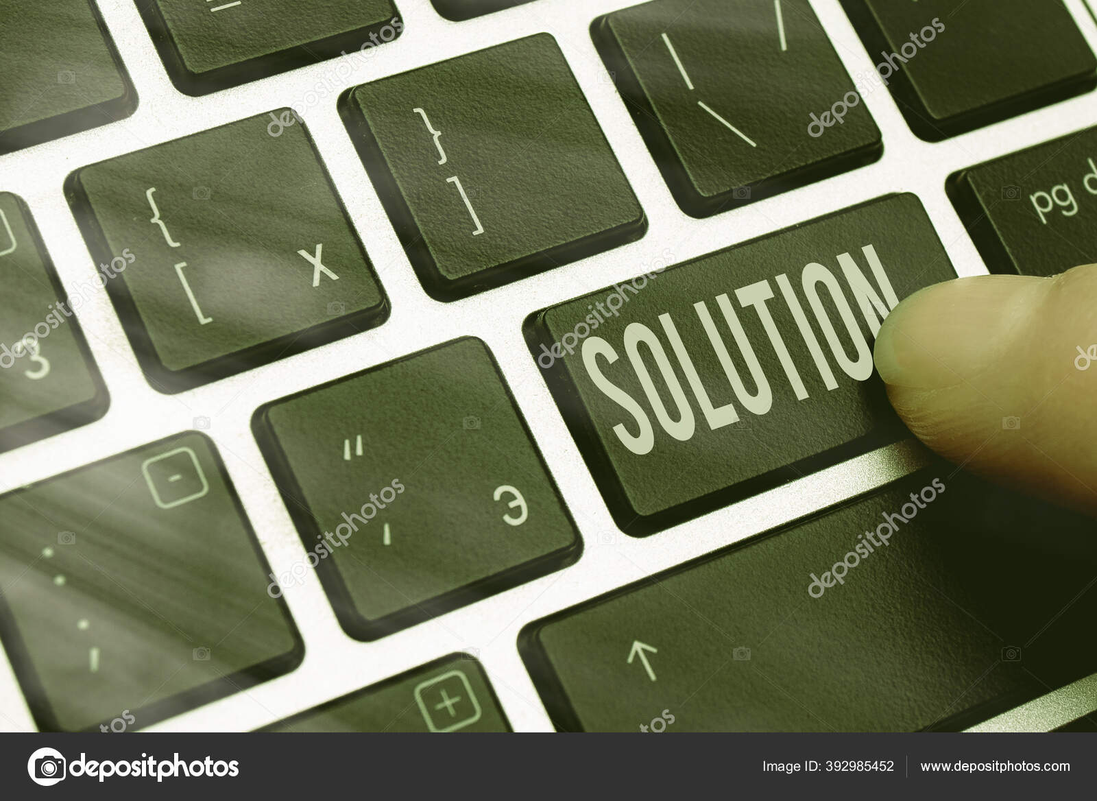 Handwriting text writing Solution. Concept meaning the ways to solve a ...