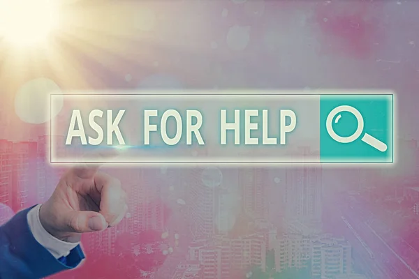 Handwriting text writing Ask For Help. Concept meaning put a question ...
