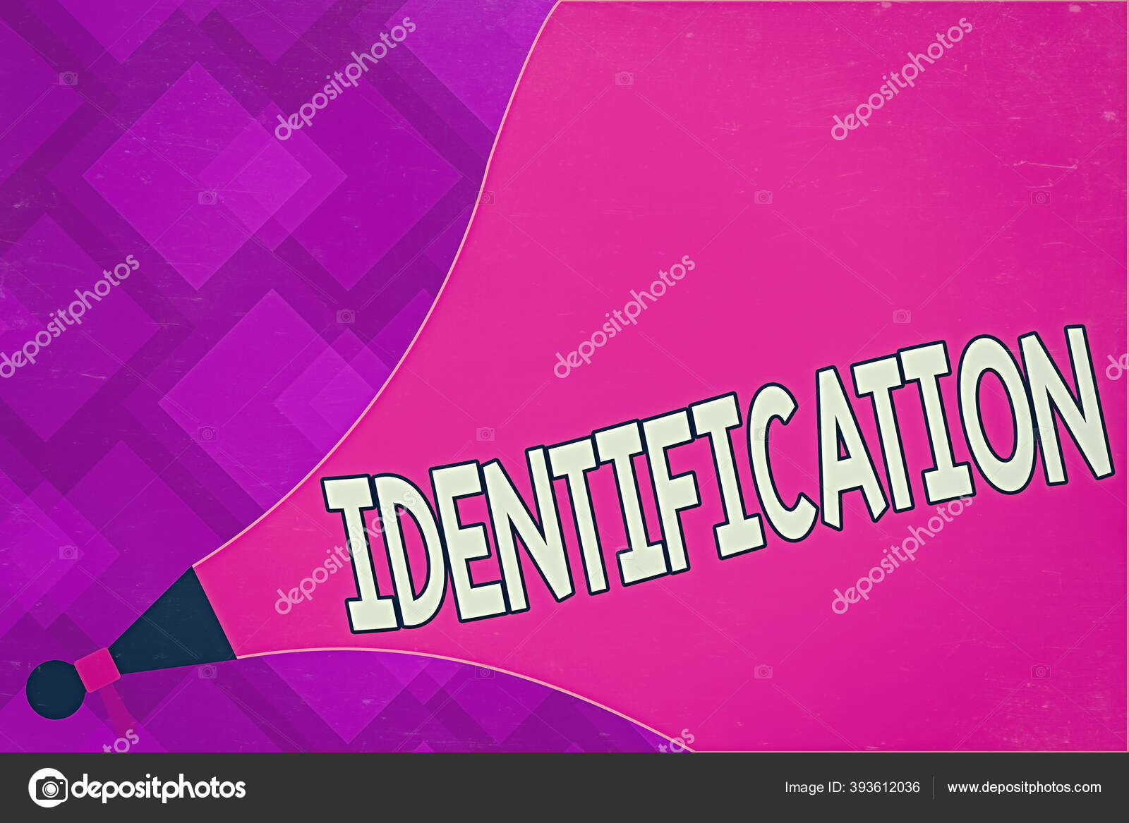 Writing note showing Identification. Business photo showcasing an ...