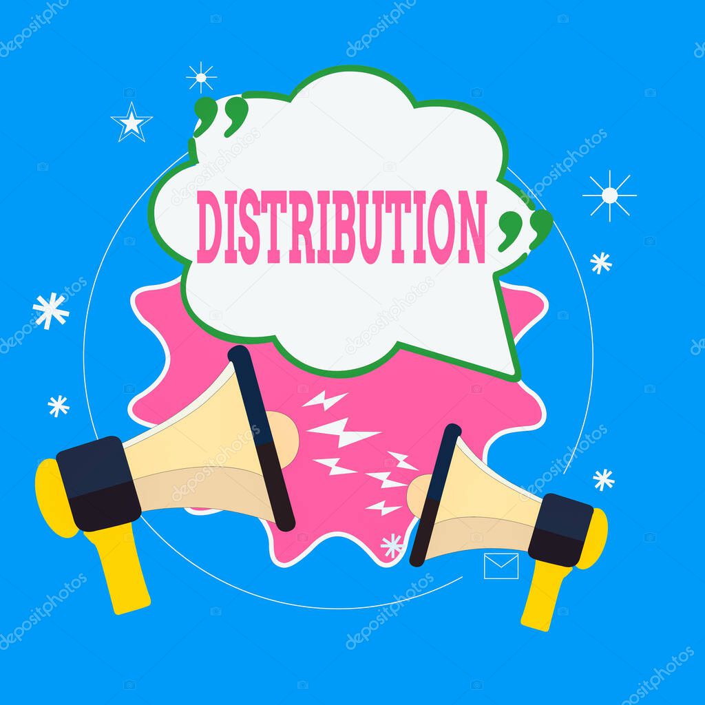 Nota de escritura que muestra Distribución. Foto de negocios mostrando ...