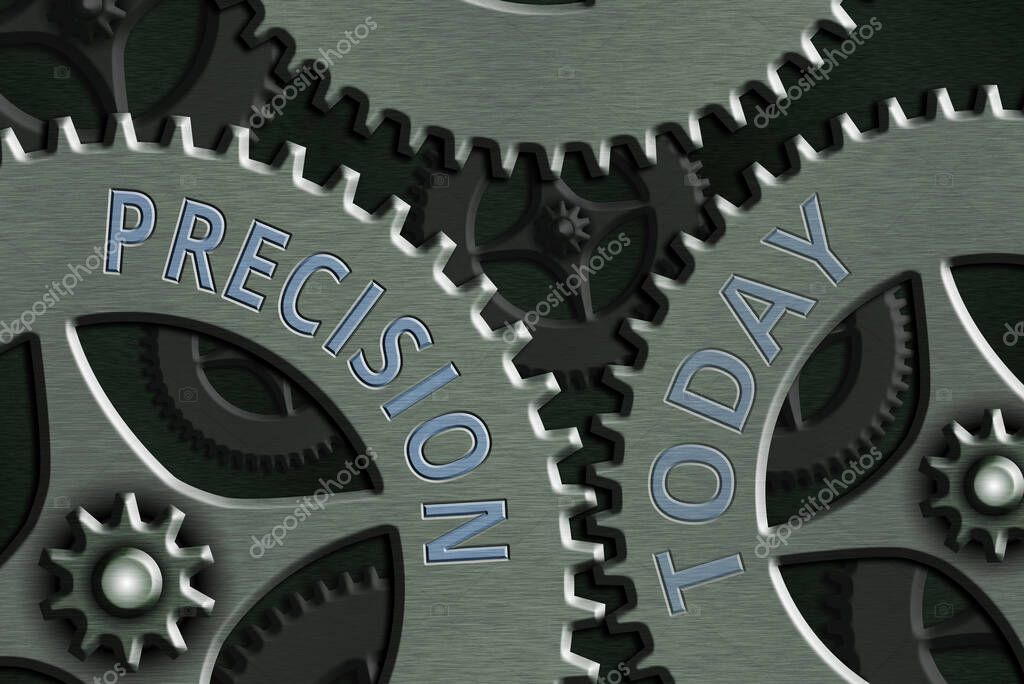 Escritura a mano de texto Precisión. Concepto que significa grado de ...