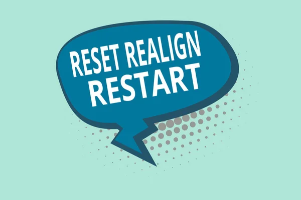 Handwriting text writing Reset Realign Restart. Concept meaning Life ...