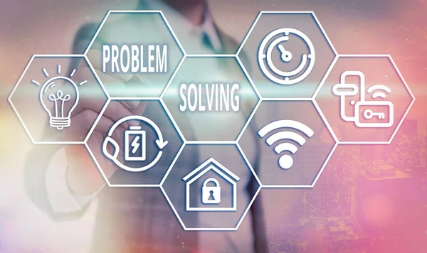 Conceptual hand writing showing Problem Solving. Business photo ...