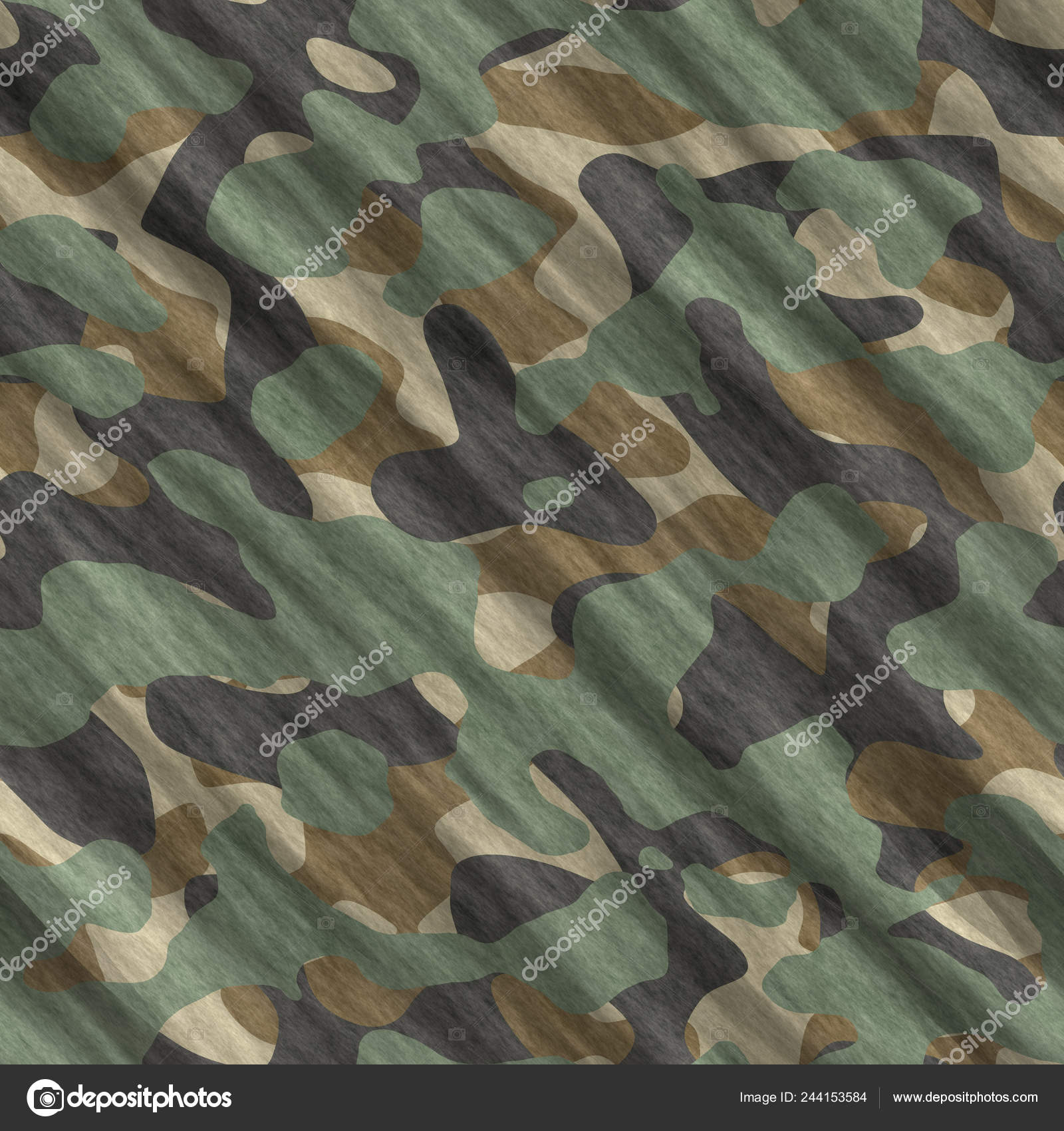 Camouflage pattern background seamless illustration. Classic clothing ...