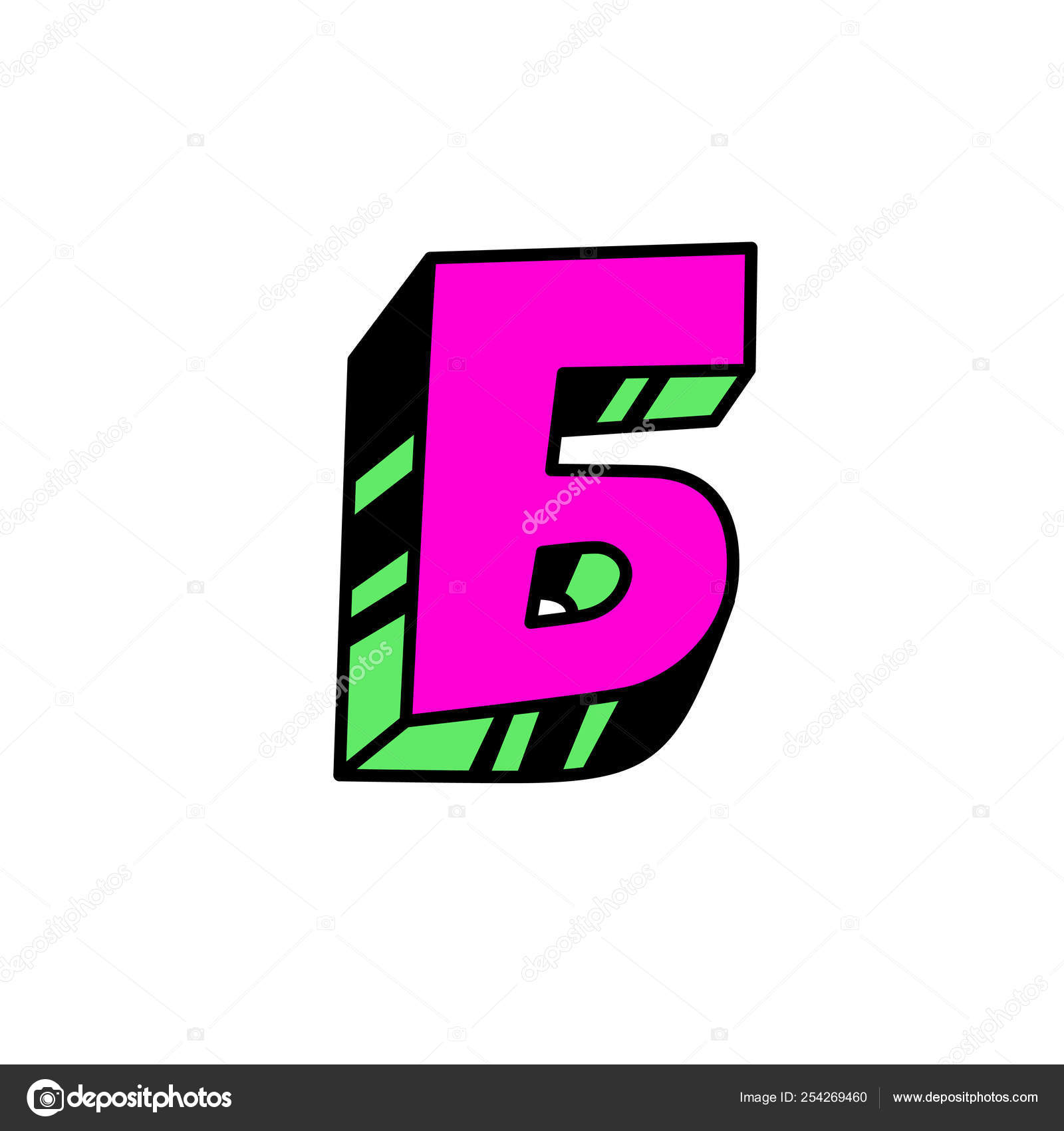 Letter in cartoon style. Vector. Bright red Latin letter. Bulk f Stock ...