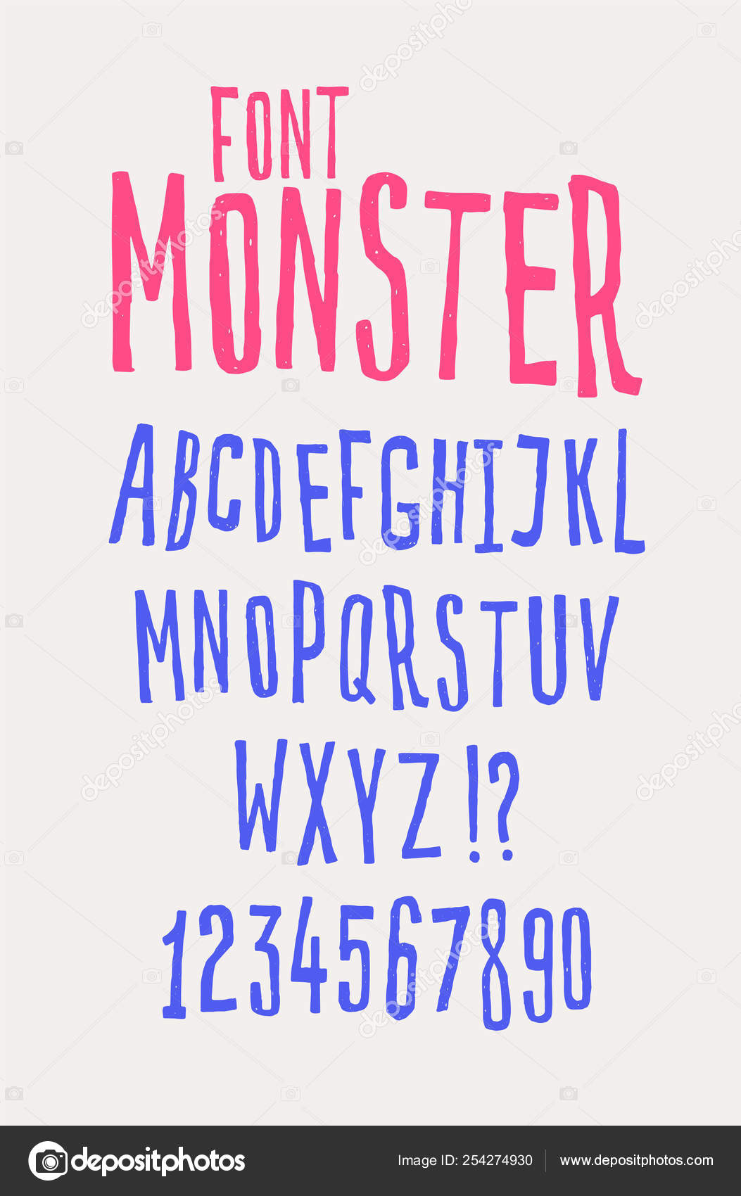 Fuente Alegre Amigable Vector Las Letras Son Todas Separadas Conjunto ...