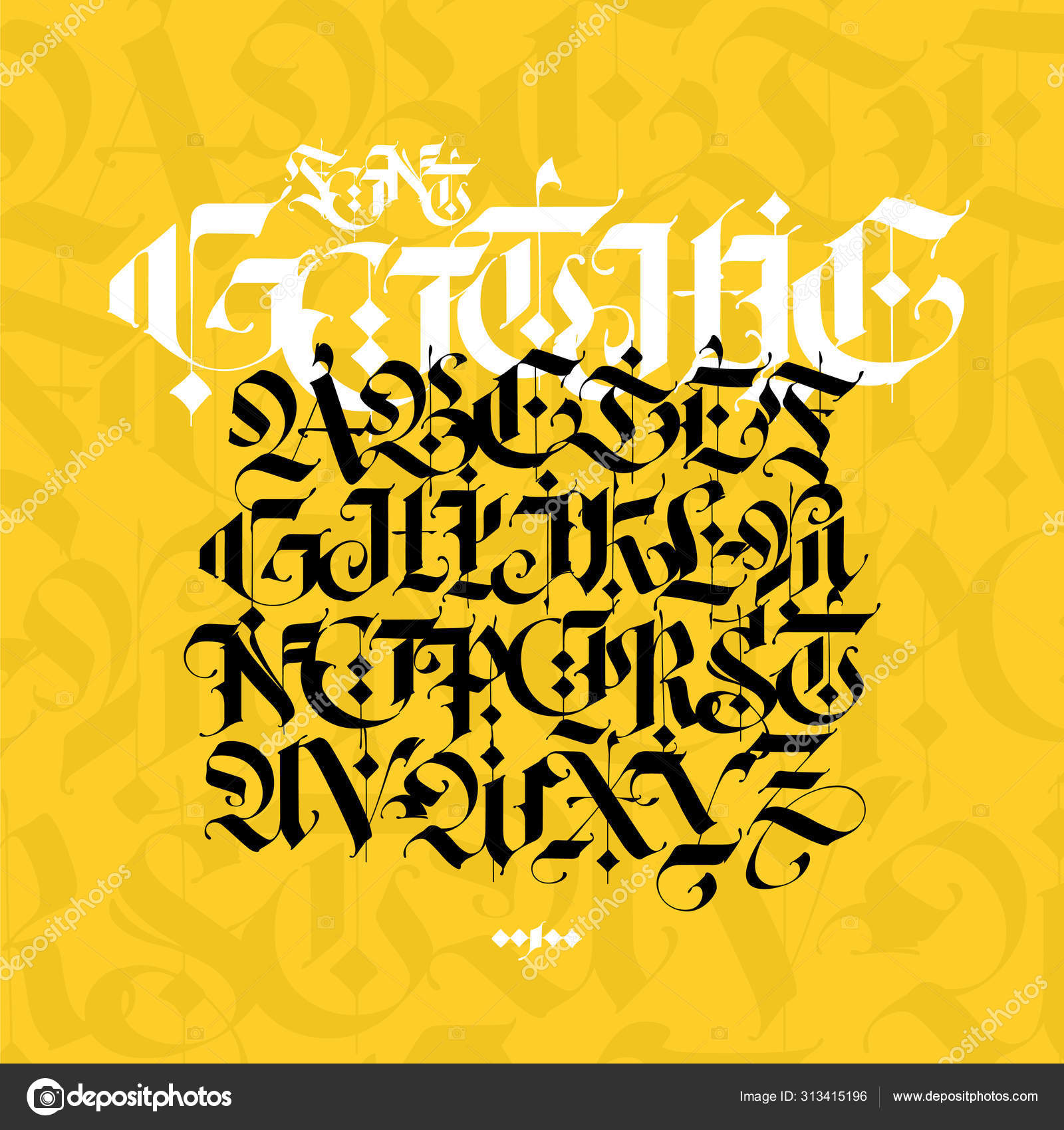 Gothic Calligraphy Letters