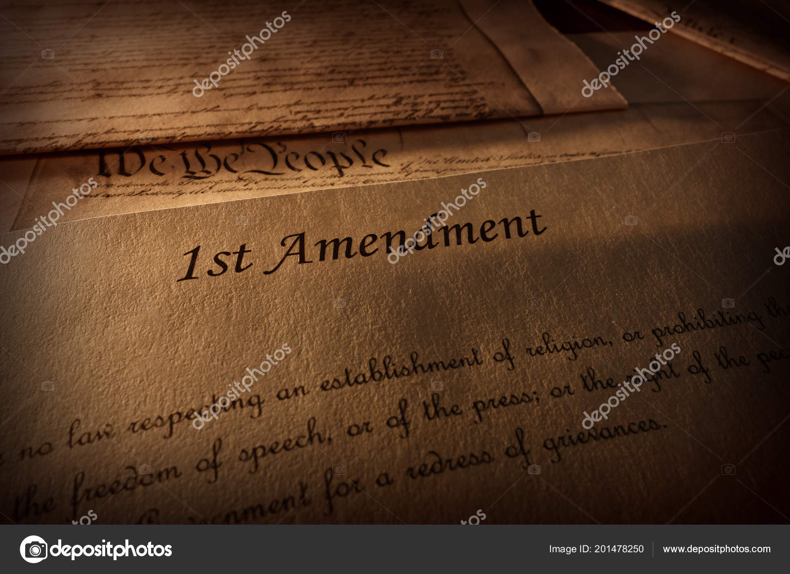 First Amendment Constitution Text Other Constitution Text Stock Photo ...