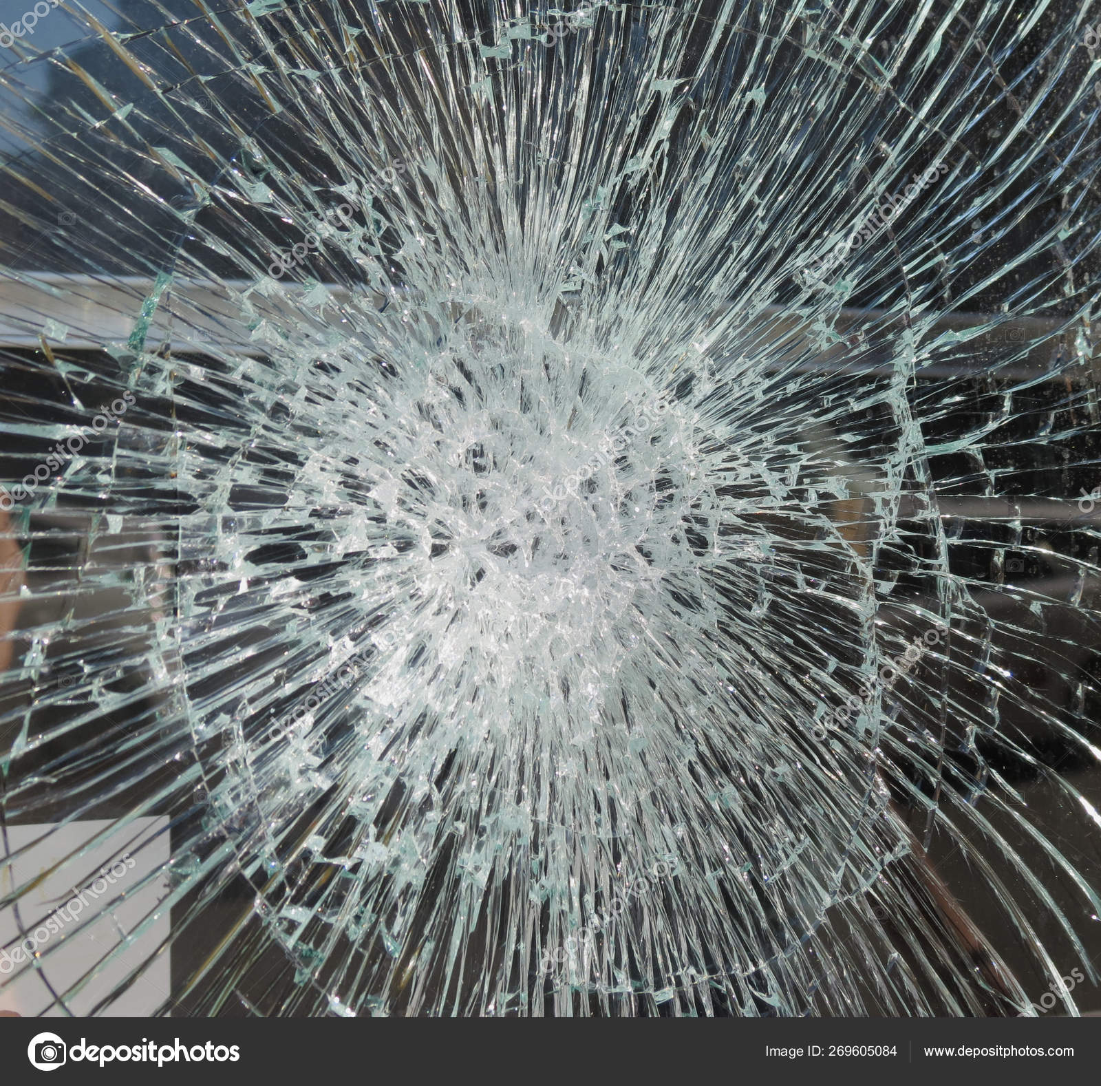 Smashed window glass — Stock Photo © route66 #269605084