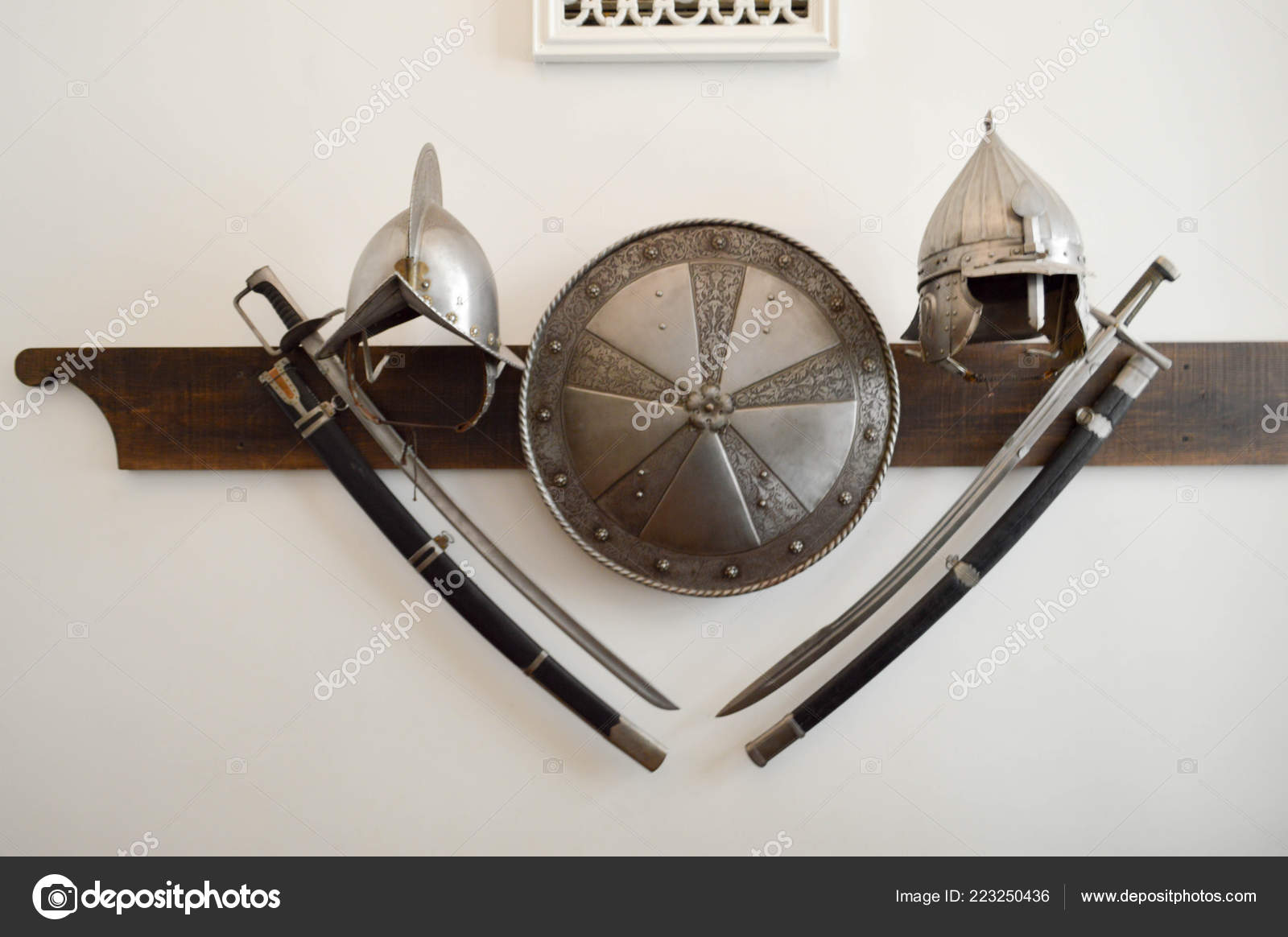 Old ancient medieval sharp dangerous combat captured swords, sabers ...