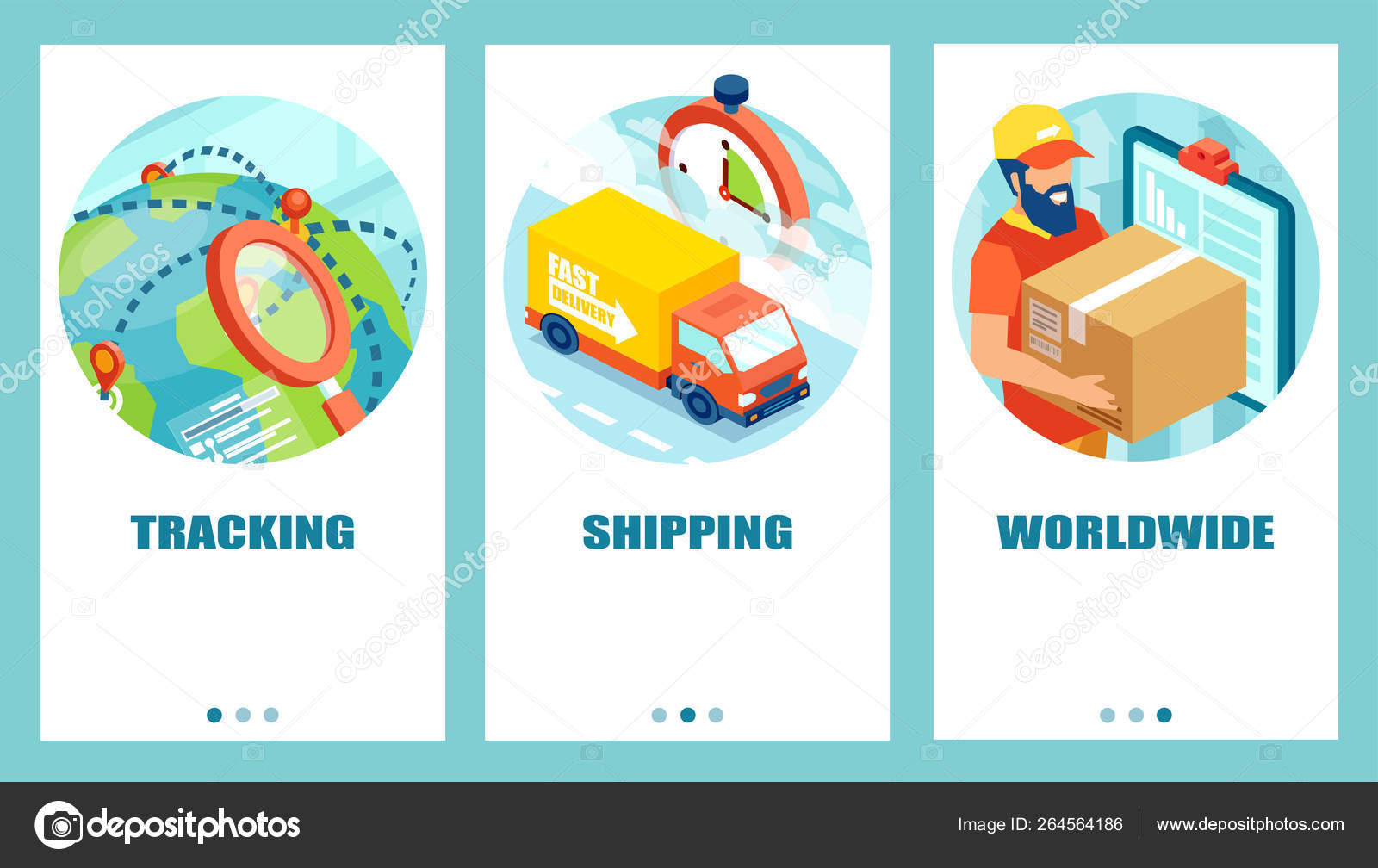 Delivery service worldwide and tracking system concept Stock Vector ...
