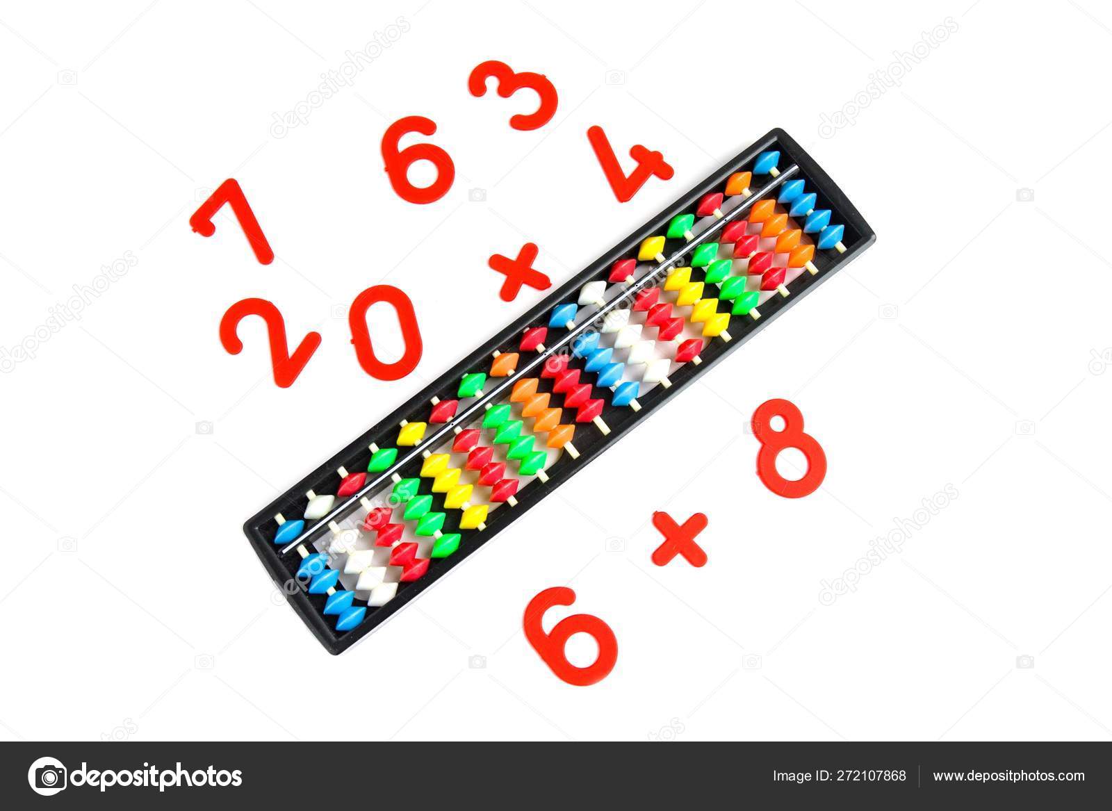 Japanese traditional calculator abacus and numbers — Stock Photo ...