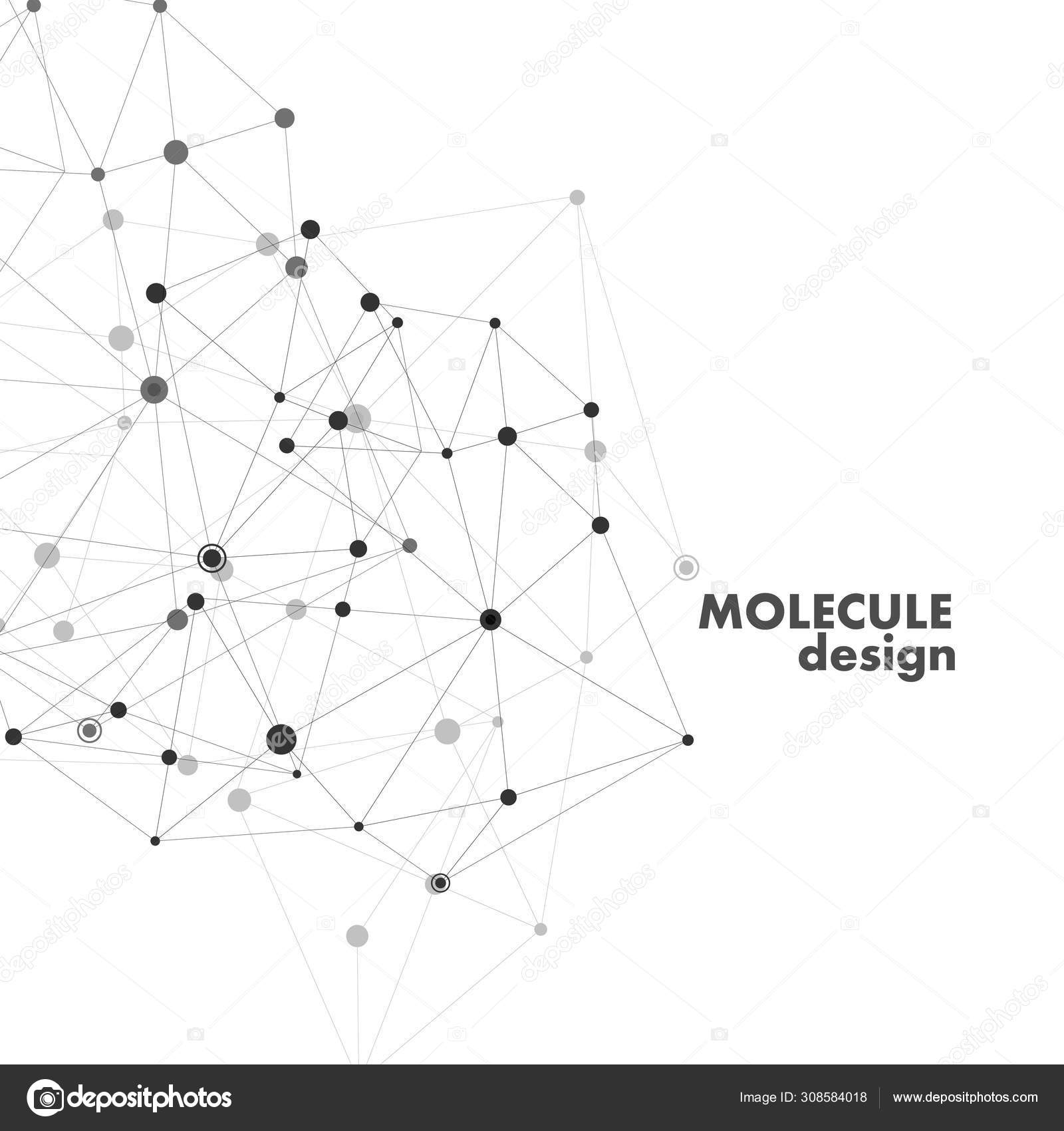 Structure molecule and communication connect lines background Stock ...