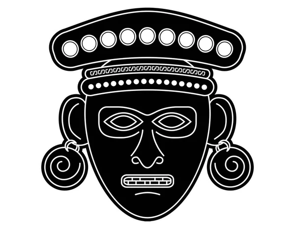 M scara prehisp nica basada en arte ind gena nativo colombiano, vector Ilustraci n, ideal para ...