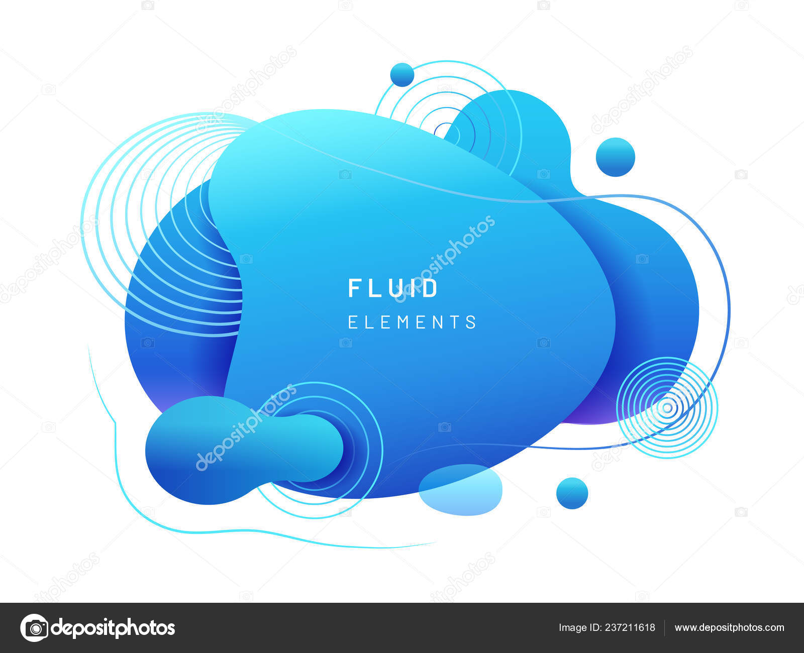 Abstract blue fluid blob in 3d shape Stock Vector Image by ©Sensvector ...