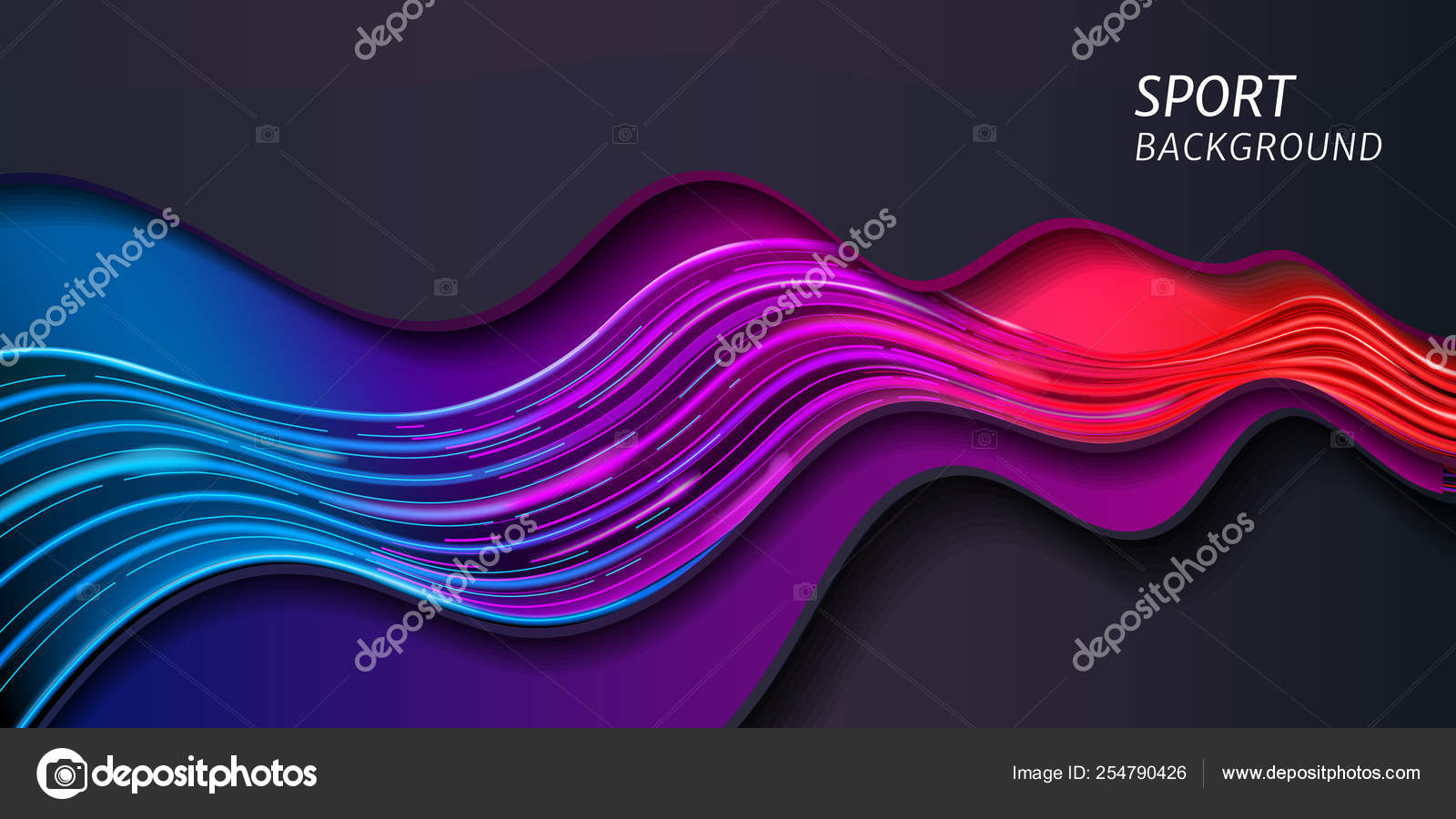 Wave for sport background or abstract music banner Stock Vector Image ...