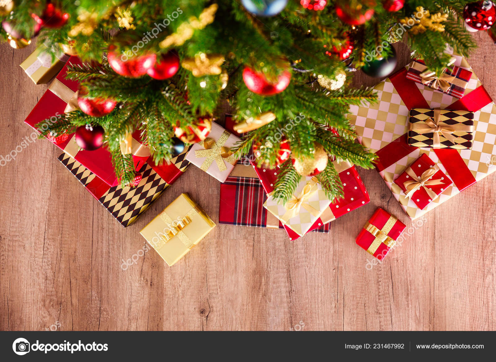 Pile Of Presents Under Tree