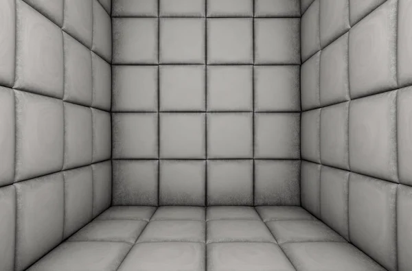 An empty white padded cell in a mental hospital - 3D render - Stock Image - Everypixel
