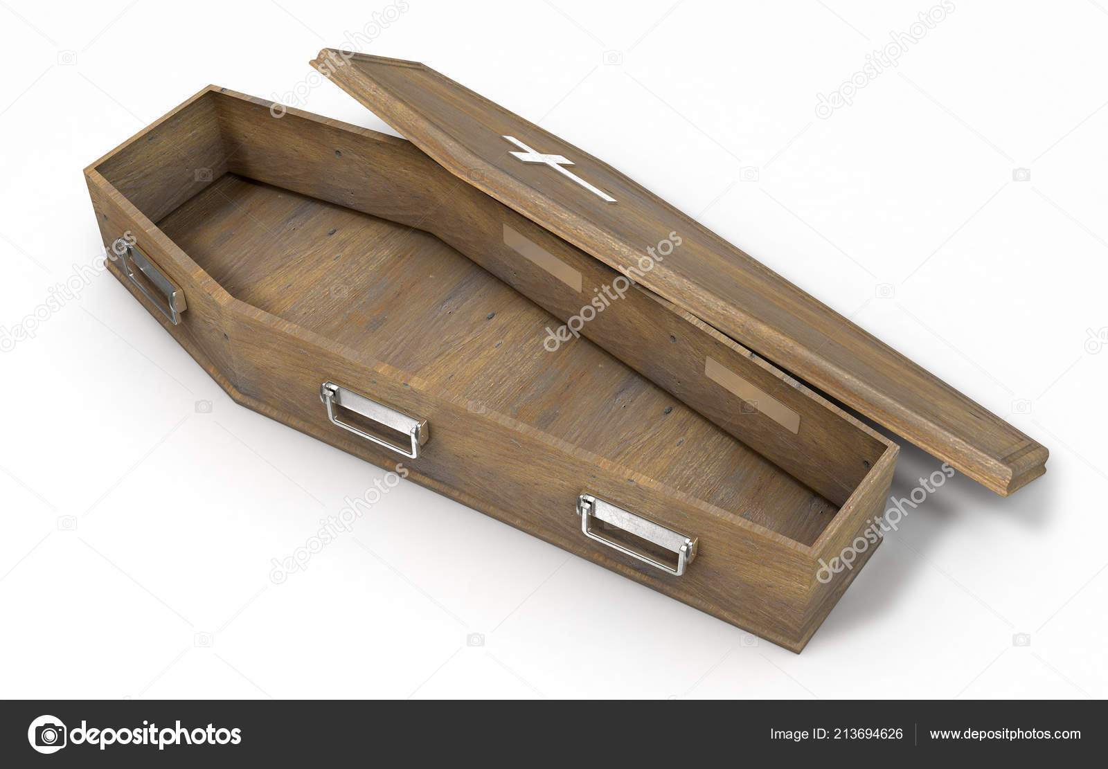 Empty Wooden Casket