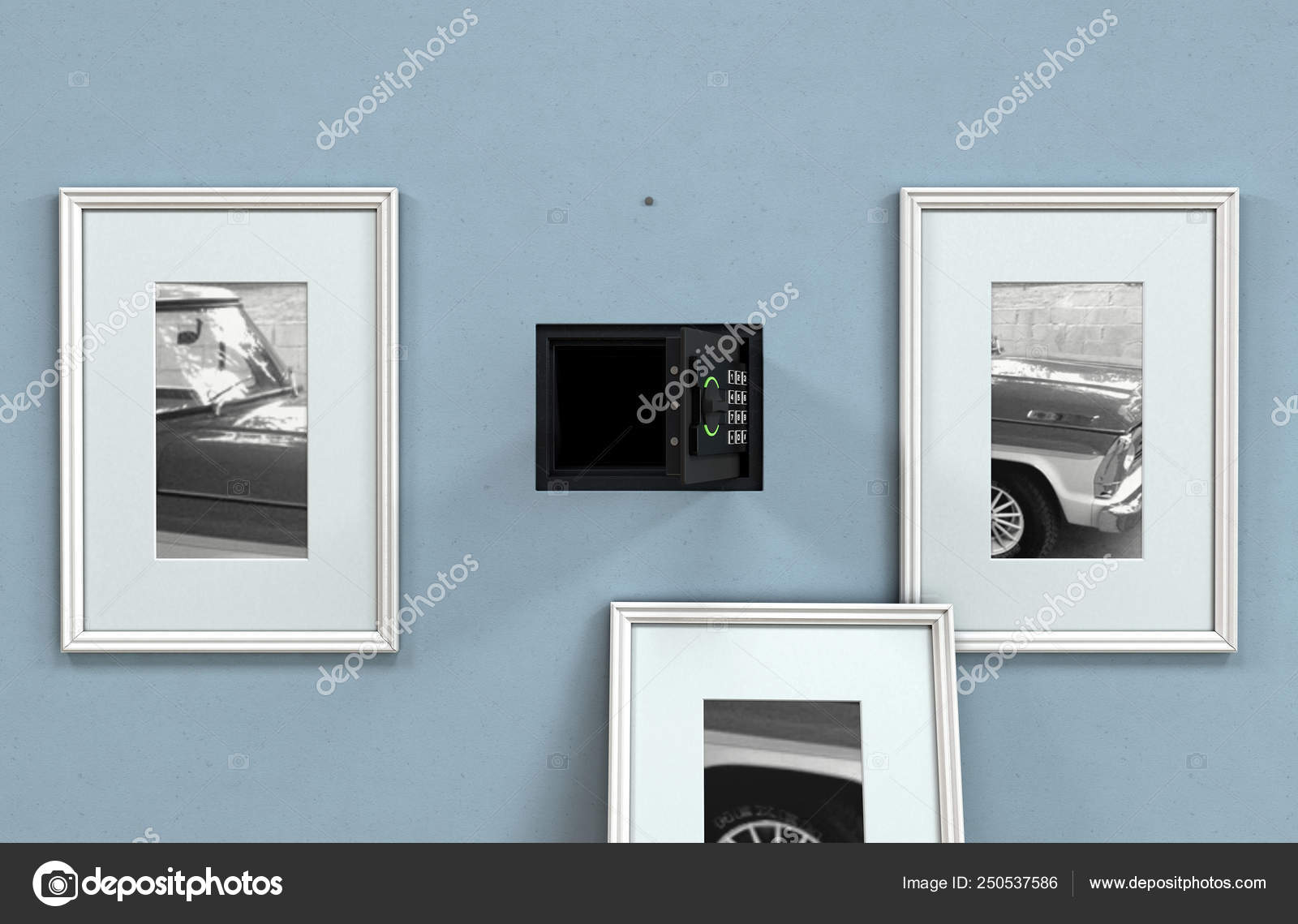 Open Hidden Wall Safe Behind Picture — Stock Editorial Photo © albund ...