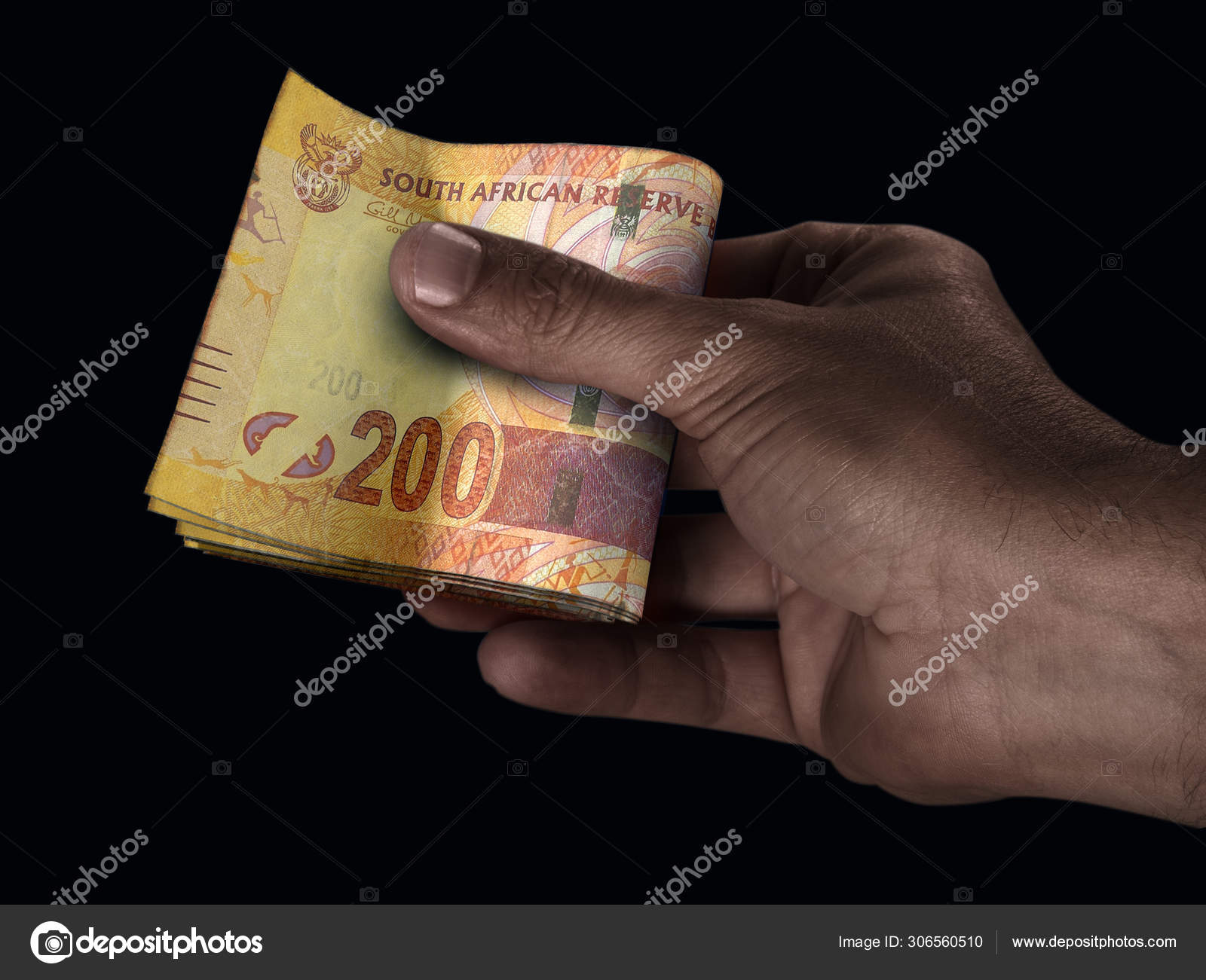 Black Hand Holding Money