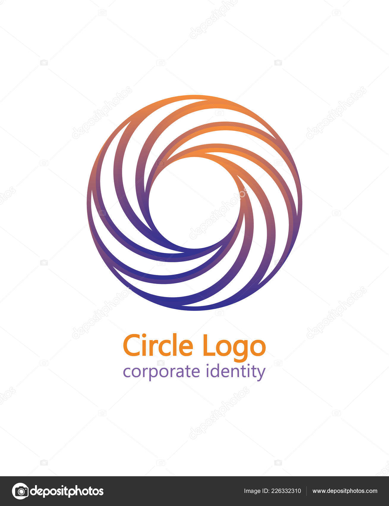 Dynamic Circle Logo Suitable Corporate Identity Symbol Infinite Cycle ...