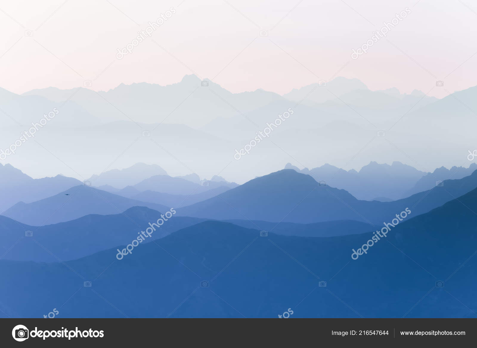 Colorful Abstract Double Exposure Mountains Sunrise Minimalist Scenery ...