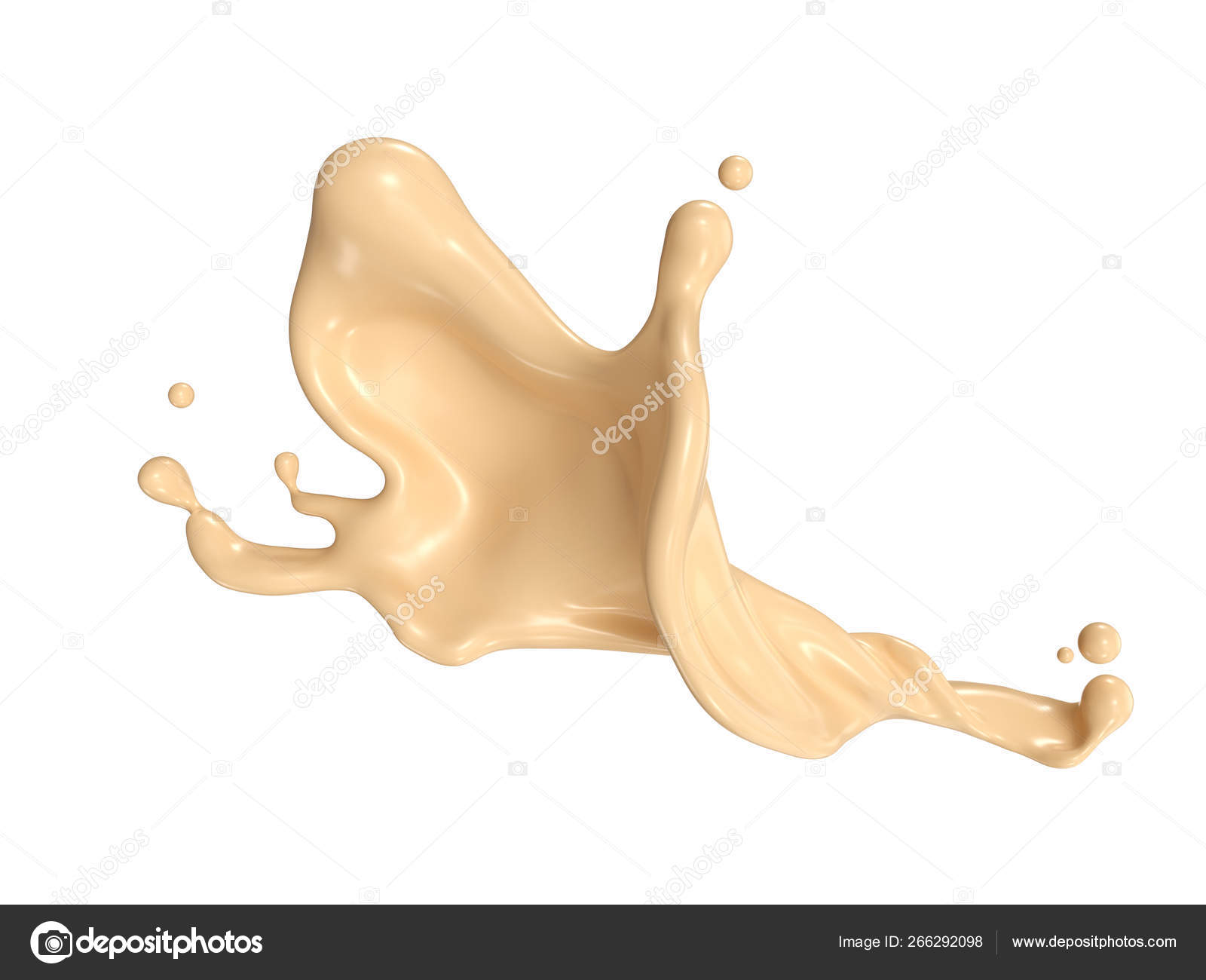 White Chocolate Splash Isolated Background Rendering Include Clipping Path Stock Photo by ...