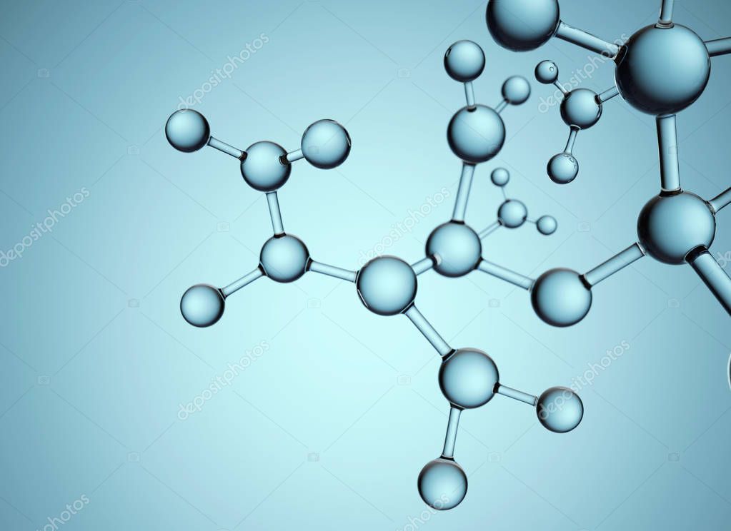 abstracto Modelo de molécula de vidrio, Ciencia Ciencia o fondo médico ...