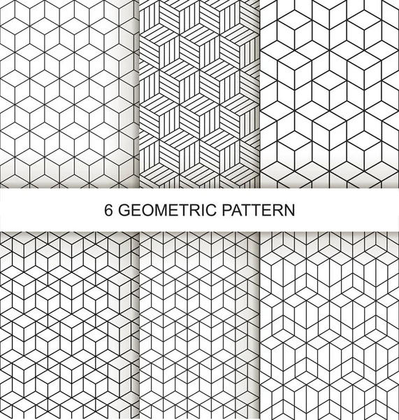 Set of geometric abstract seamless cube pattern with rhombuses ...