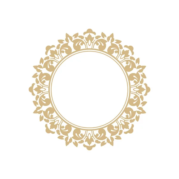 Round filigree ornamental frame with copy space - Stock Image - Everypixel