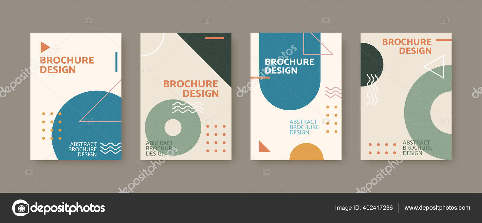 Collection Cover Template Bauhaus Style Designed Classic Geometric ...