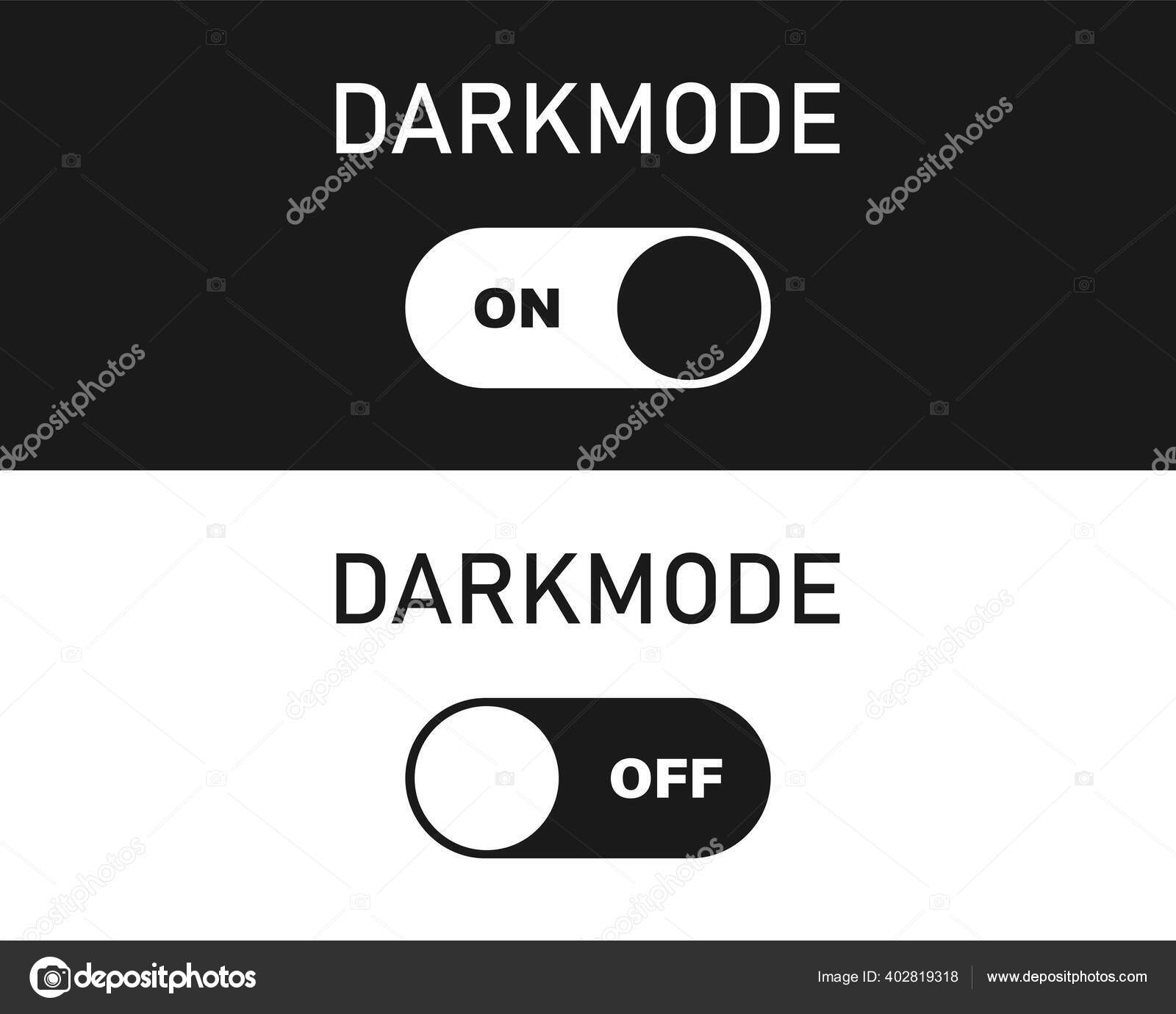 Turn on off dark mode set. Dark theme on your device or site. Dark Mode ...