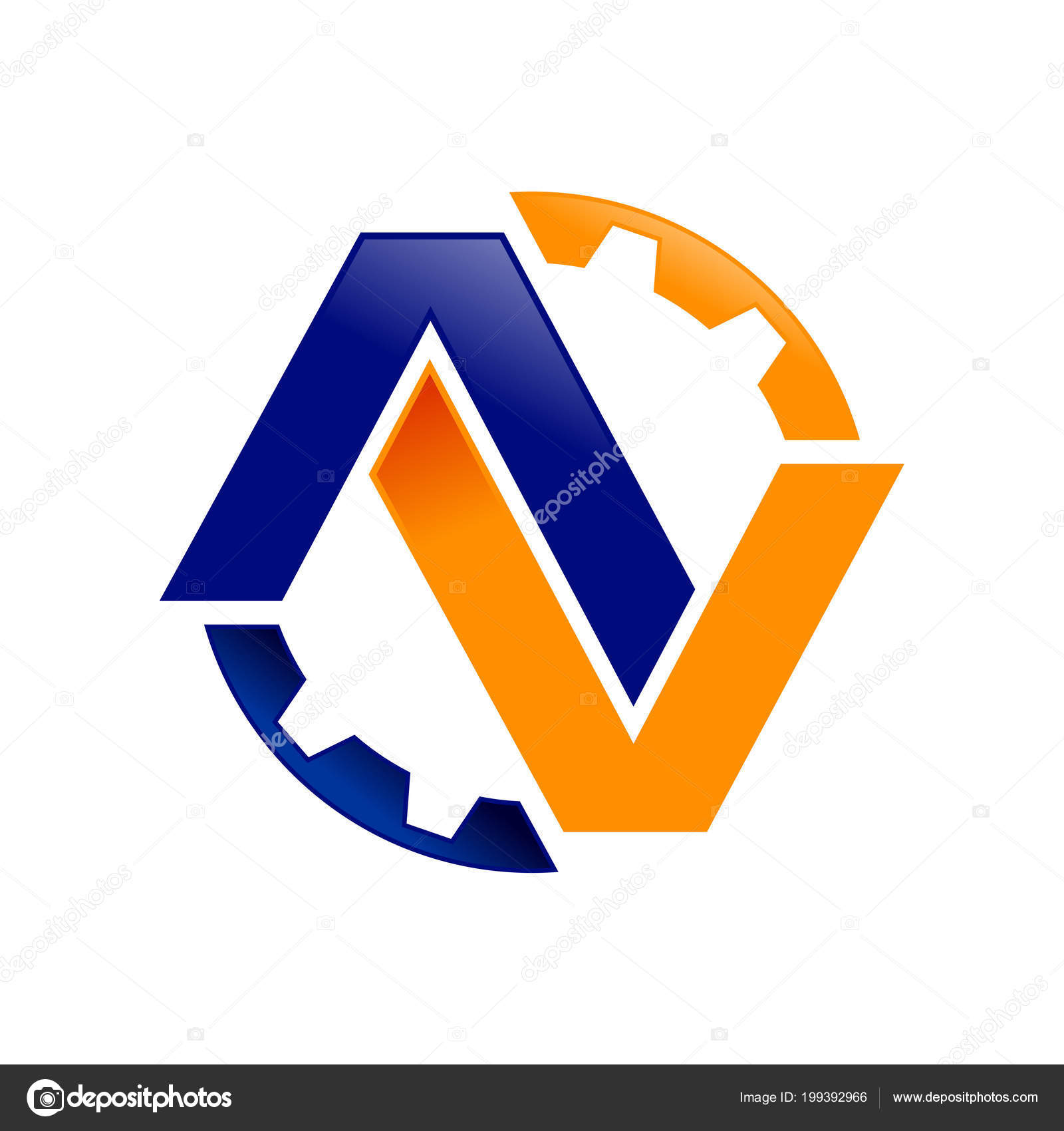 Initials Lettermark Engineering Gear Vector Symbol Graphic Logo Design ...