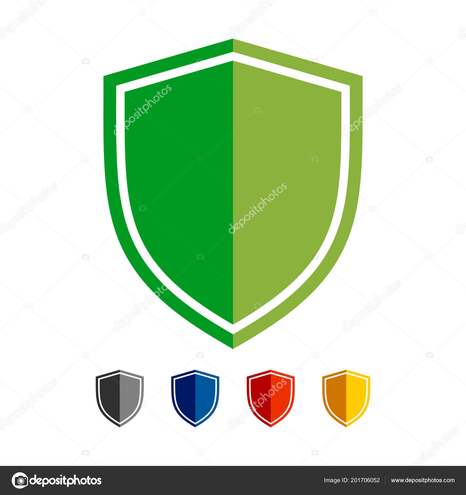 Shield Basic Shape Vector Symbol Graphic Logo Design Template Stock