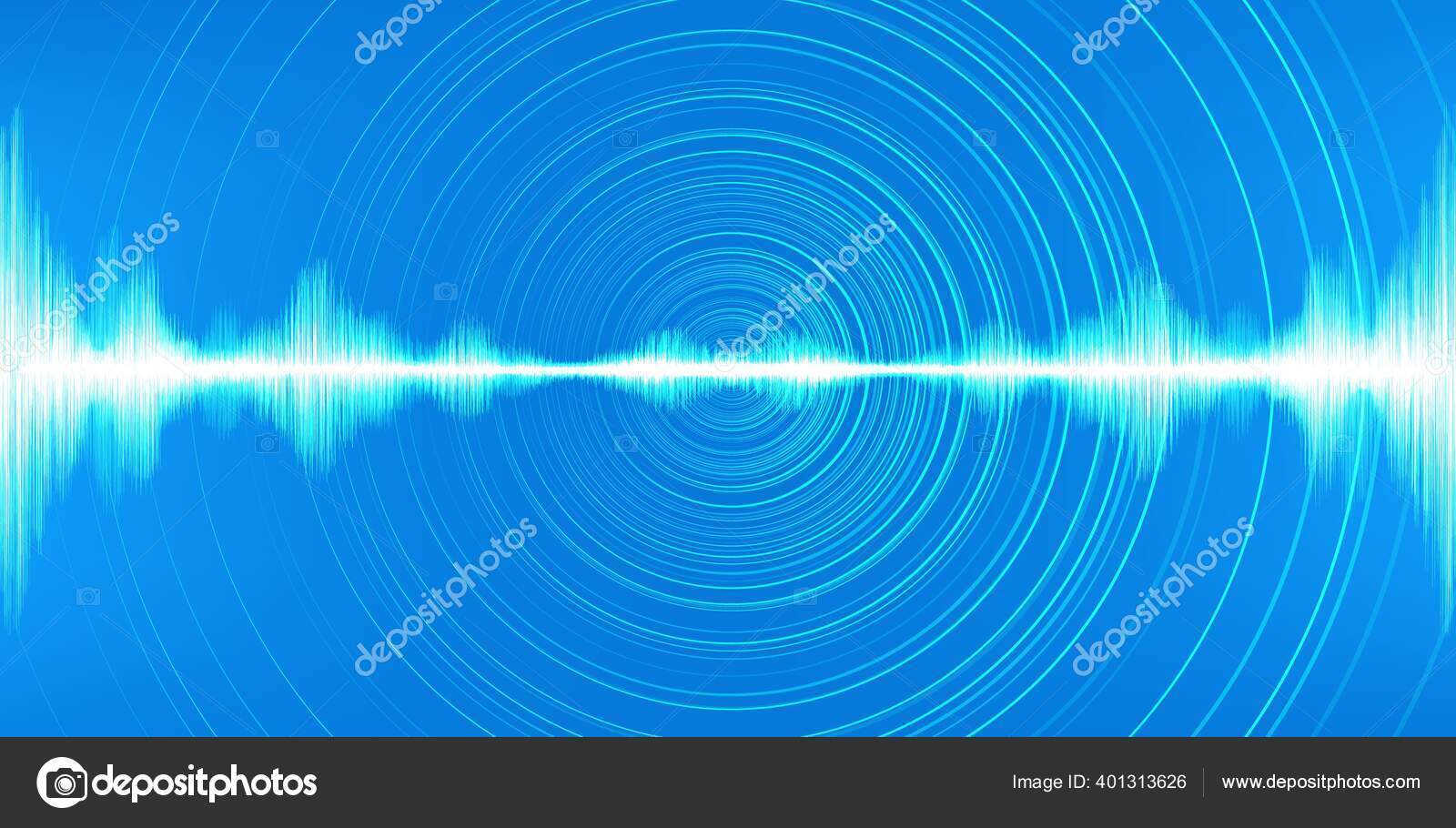 Light Blue Digital Sound Wave Technology Earthquake Wave Concept Design ...