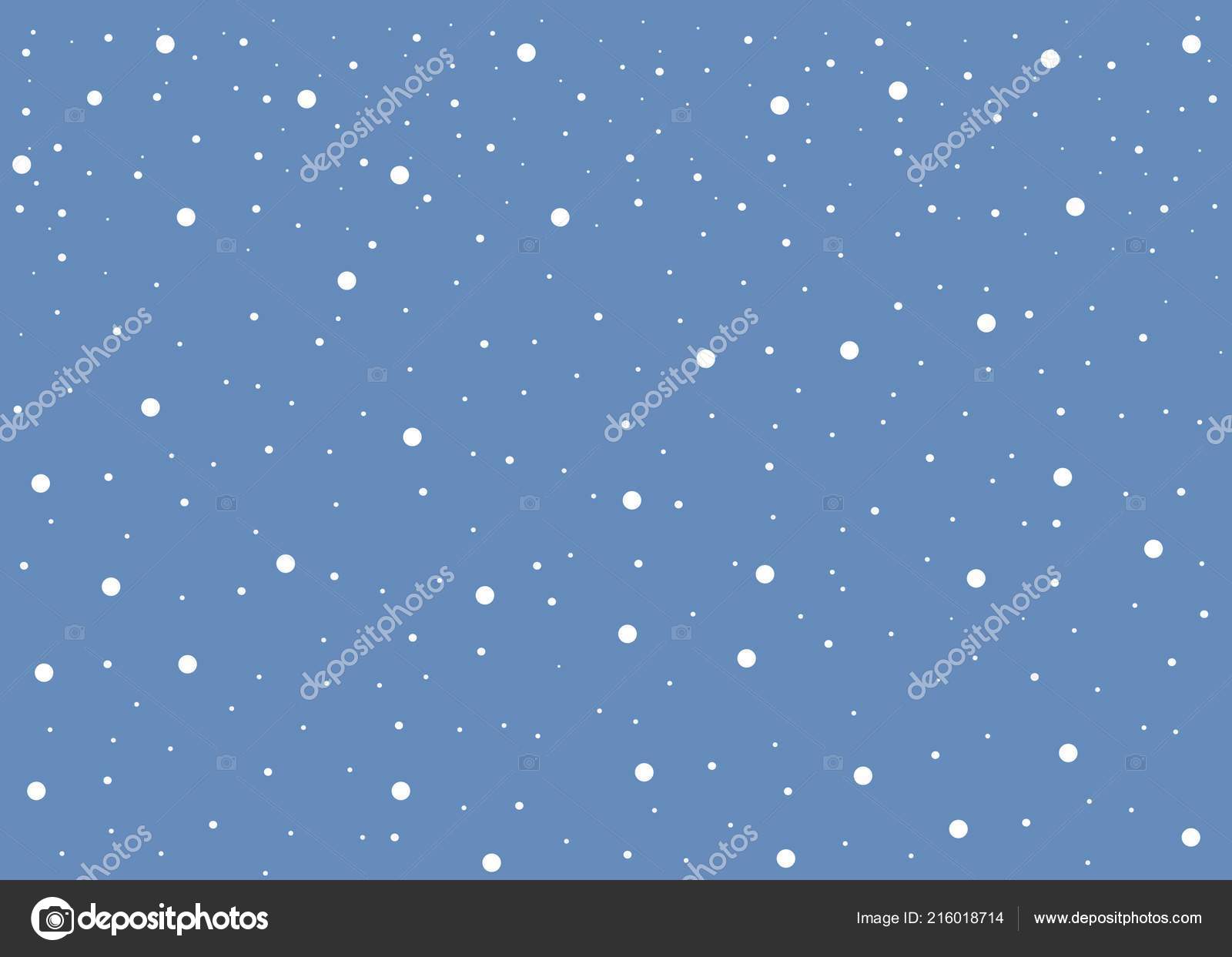 White Snow Falling Blue Background Seamless Pattern Stock Vector by ...